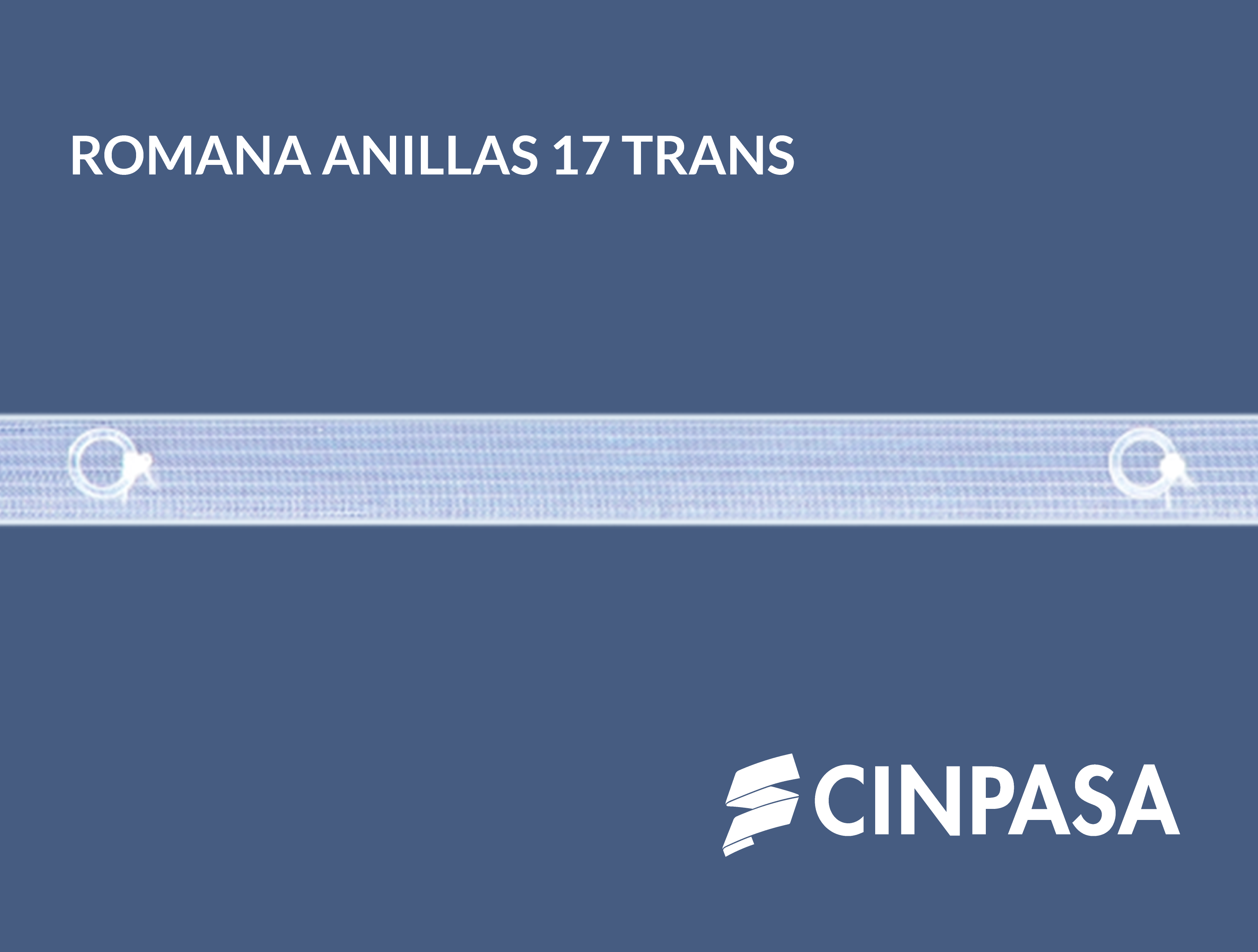 Roman blind tape with transparent rings